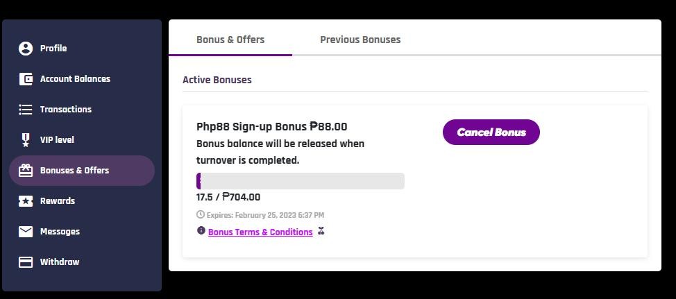 88 Free Sign-up Bonus